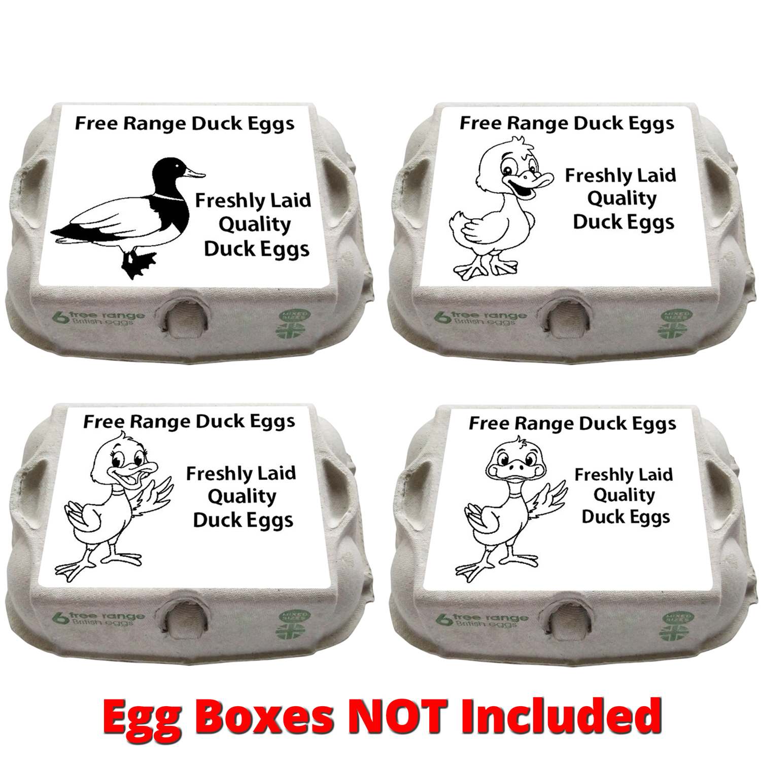 Duck Egg Box Labels Stickers Custom Personalised Duck Egg Box Stickers ...